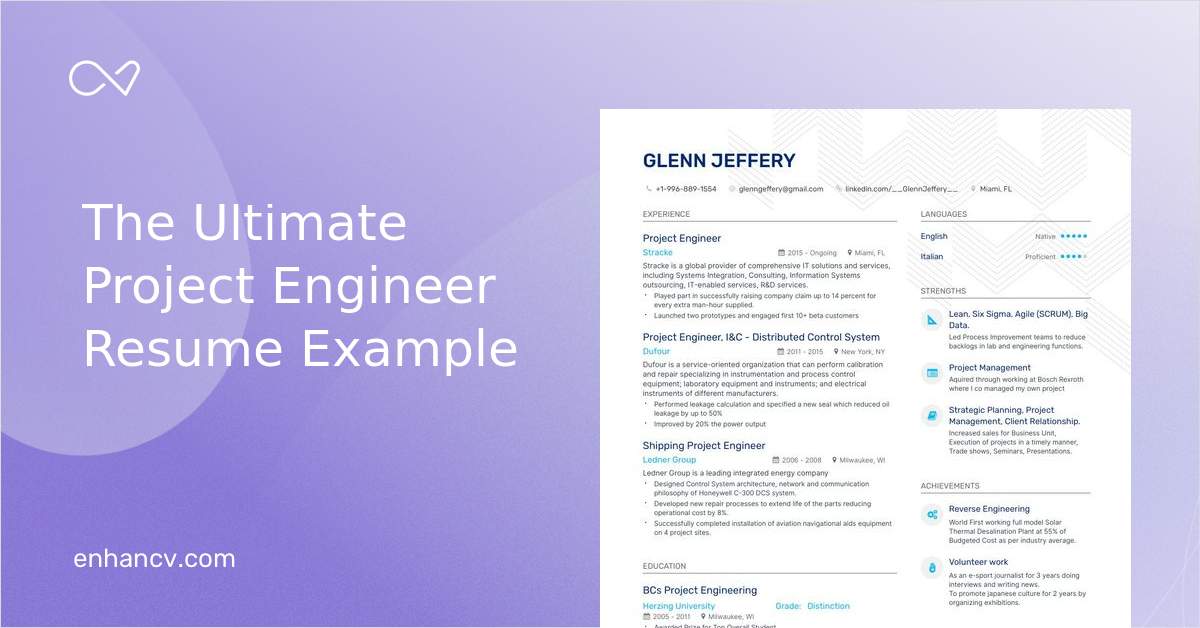5 Project Engineer Resume Examples & Guide for 2023