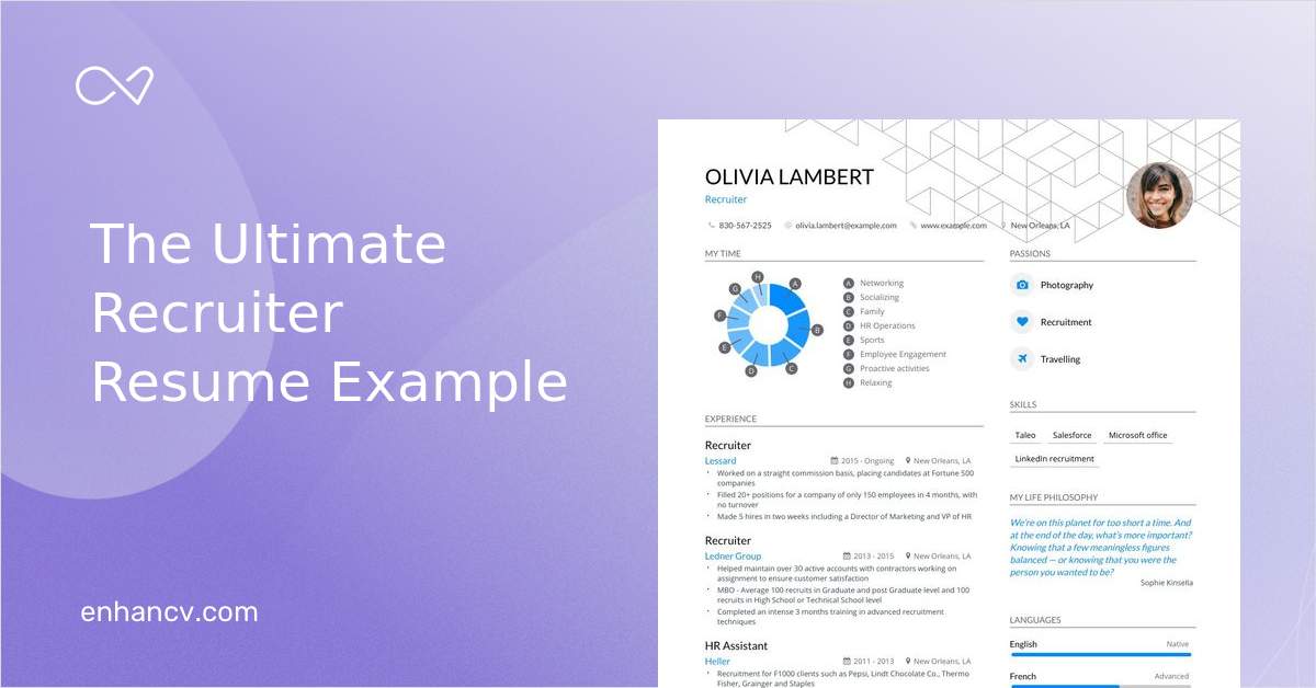 5 Recruiter Resume Examples & Guide for 2023