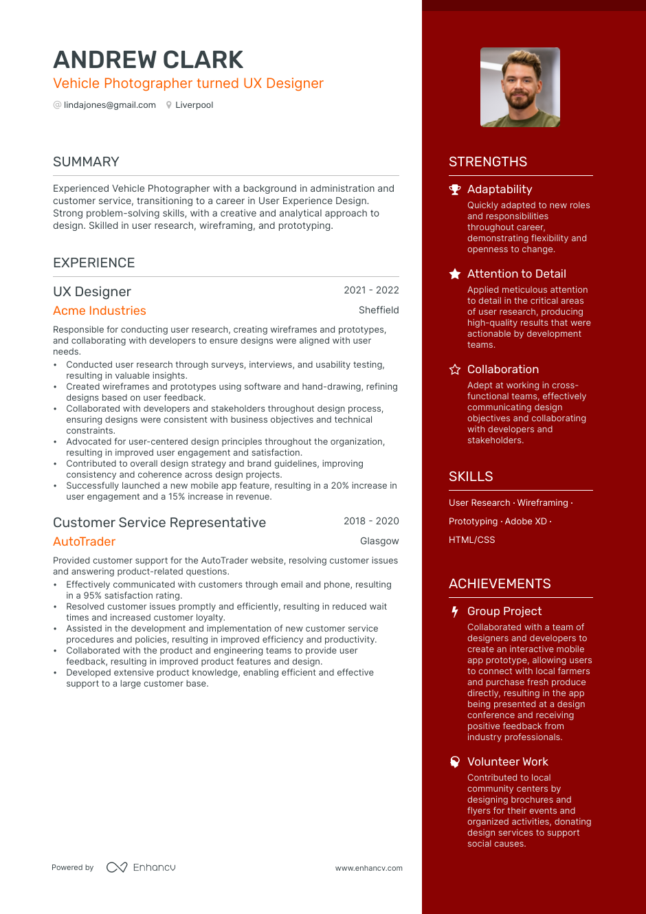 3 Photographer CV Examples for 2023