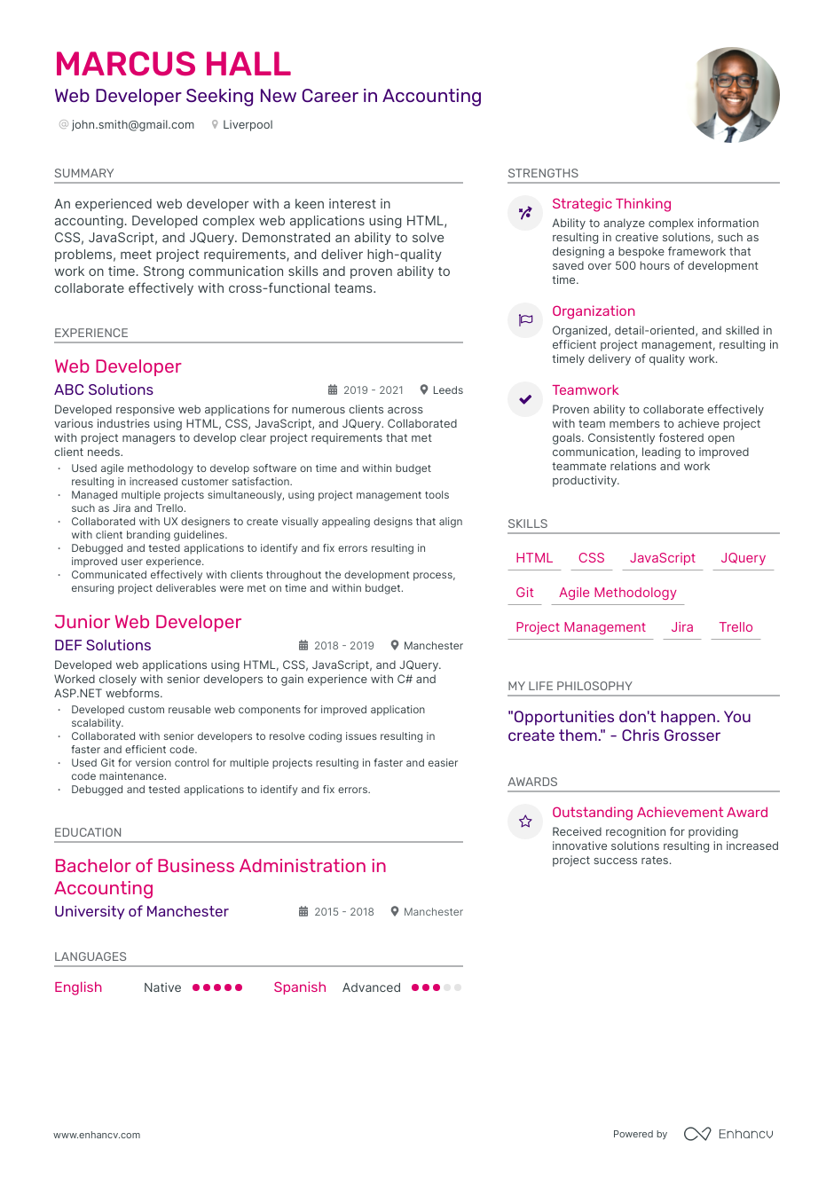 3 Web Developer CV Examples for 2023 3 Web Developer CV Examples for 2023