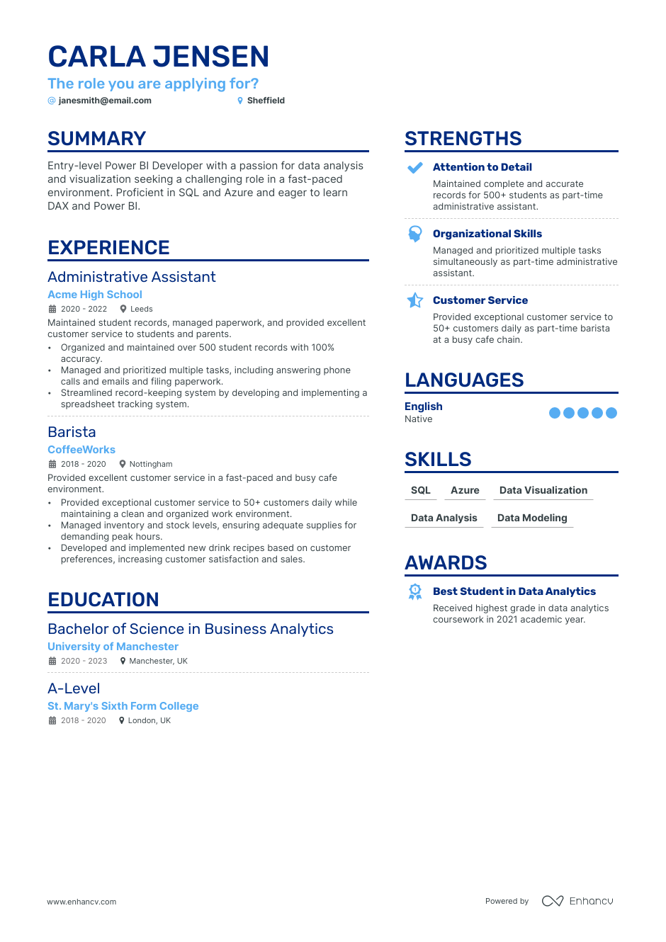 3 Sql Developer CV Examples for 2023