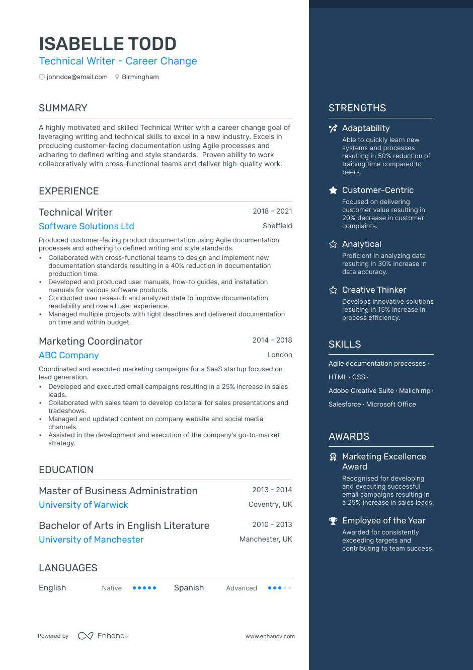 3 Technical Writer CV Examples for 2023 3 Technical Writer CV Examples for 2023