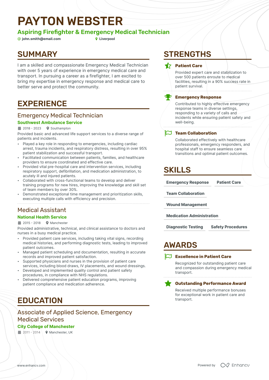 3 Firefighter CV Examples for 2023