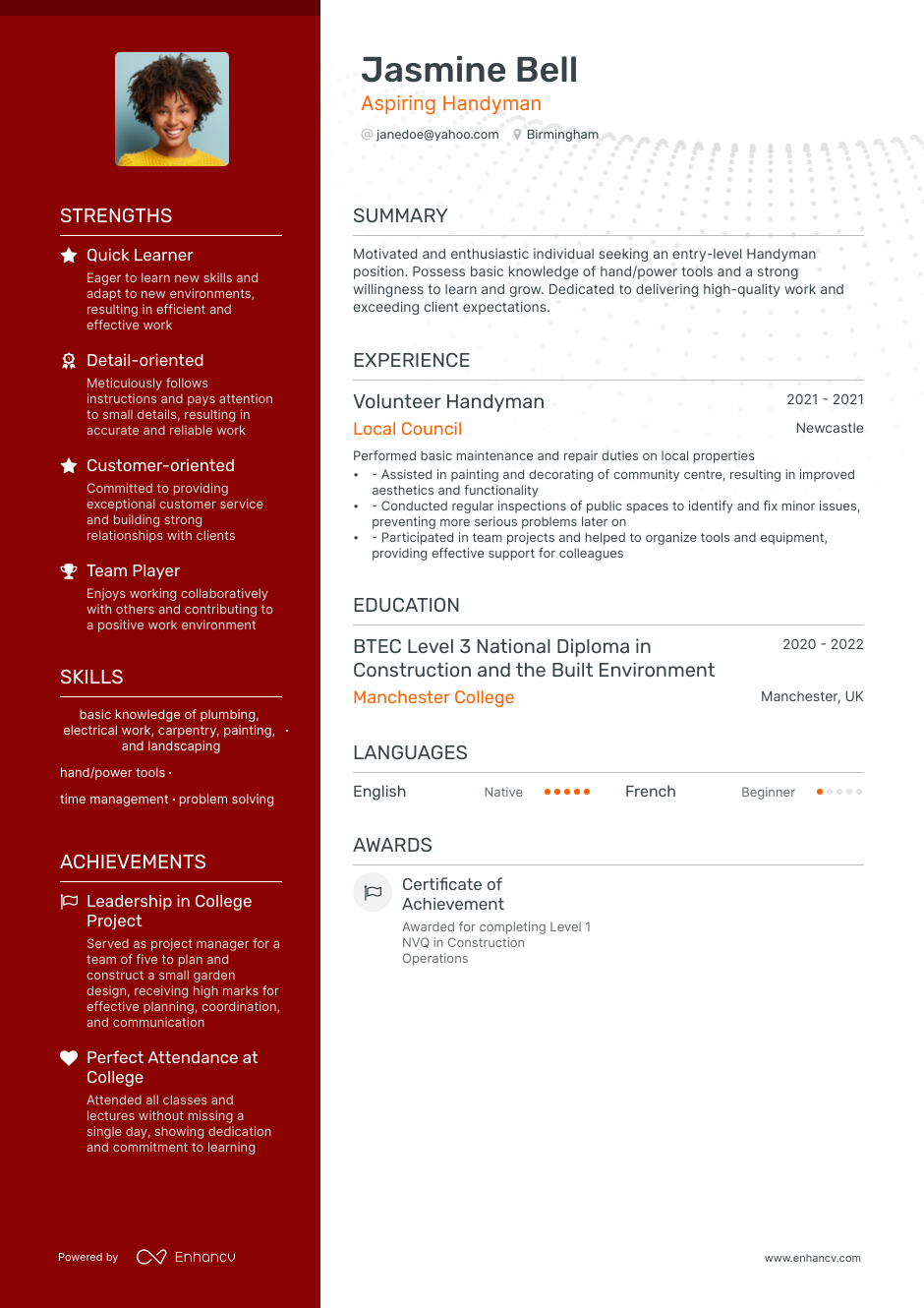 3 Handyman CV Examples for 2023