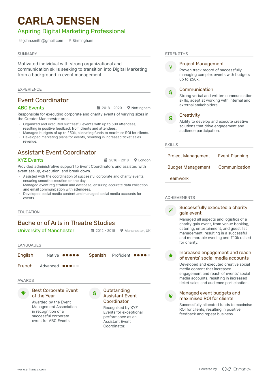 3 Digital Marketing CV Examples for 2023