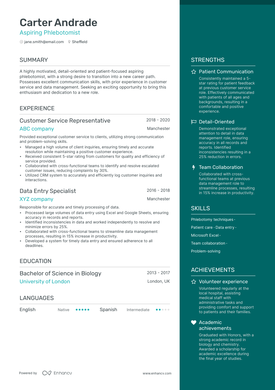 3 Phlebotomist CV Examples for 2023