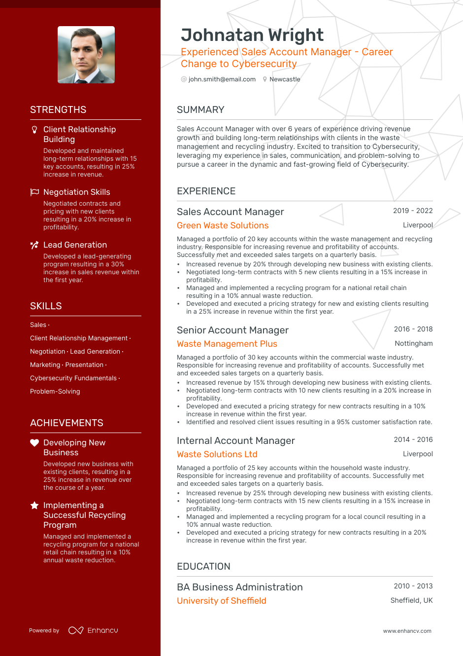 3 Account Manager CV Examples for 2023
