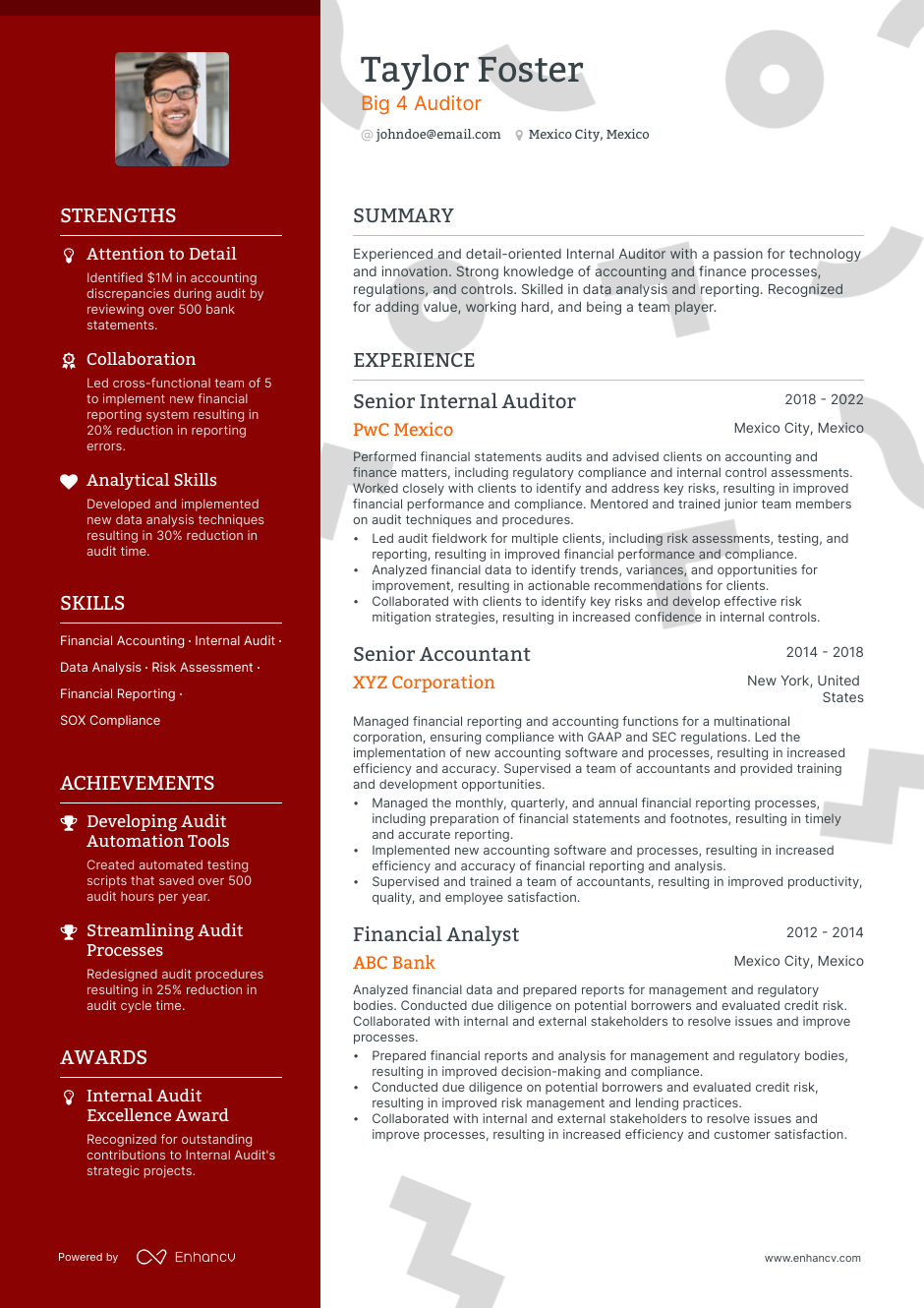 5 Big 4 Auditor Resume Examples Guide For 2023