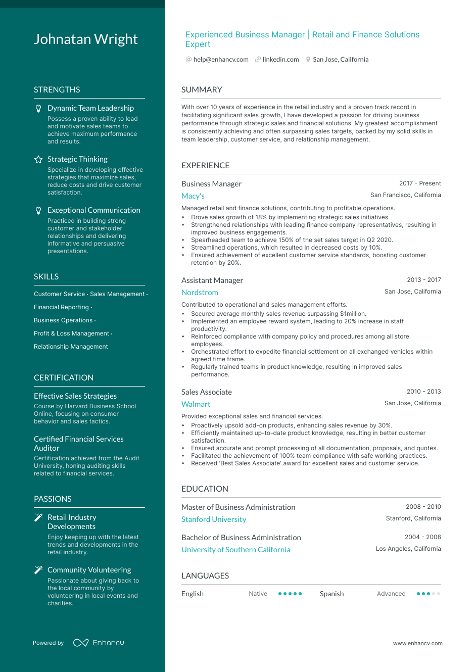 5 Business Manager Resume Examples & Guide for 2023