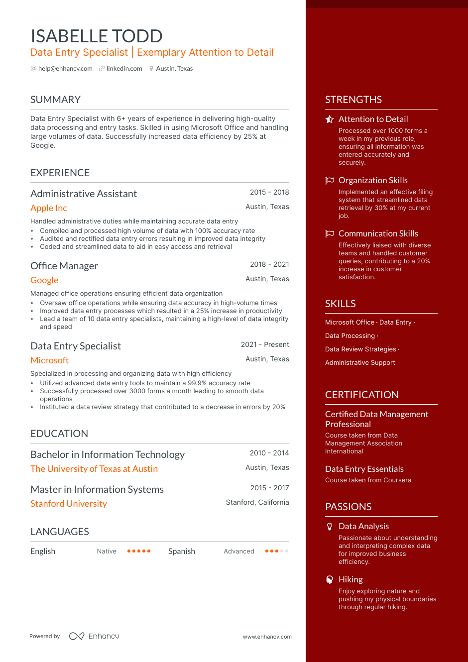 5 Data Entry Specialist Resume Examples & Guide for 2023