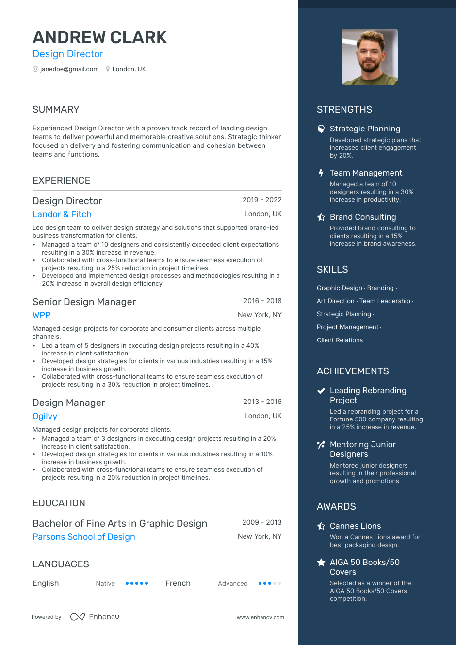 5 Design Director Resume Examples & Guide for 2023