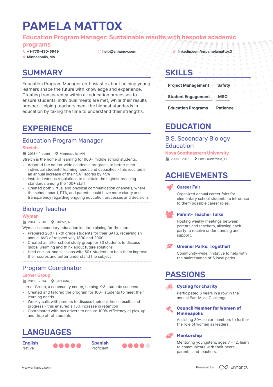 5 Education Program Manager Resume Examples & Guide for 2023