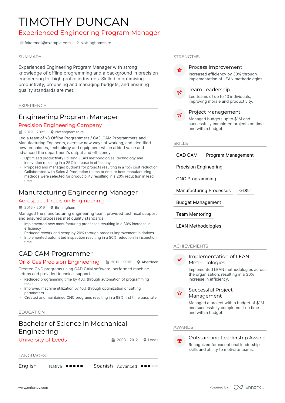 5 Engineering Program Manager Resume Examples & Guide for 2023