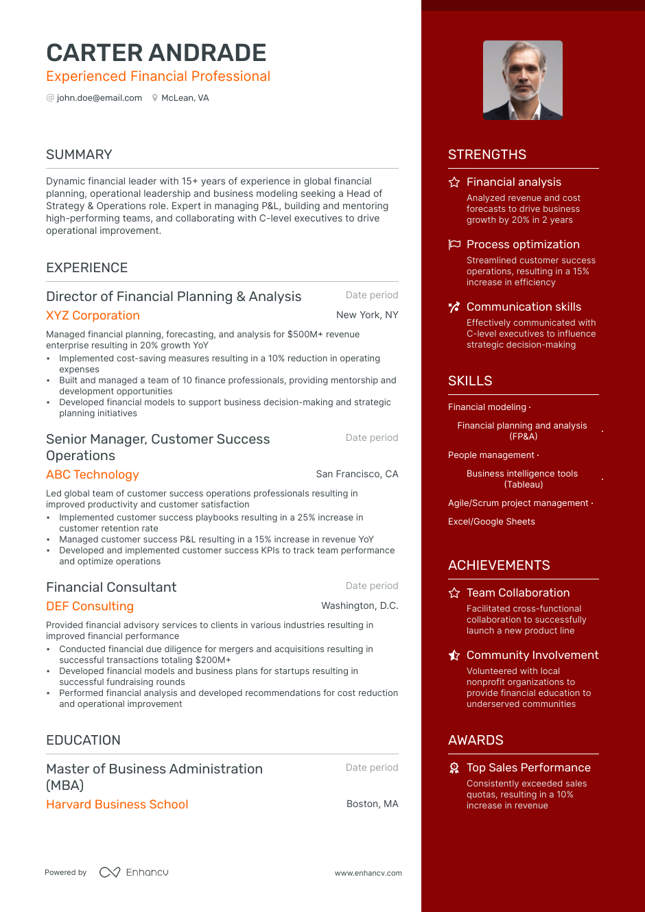 5 Financial Professional Resume Examples & Guide for 2023