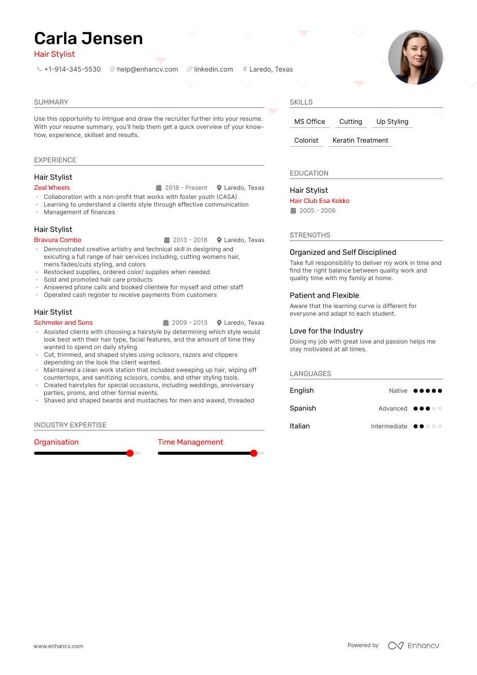 5 Hair Stylist Resume Examples & Guide for 2023