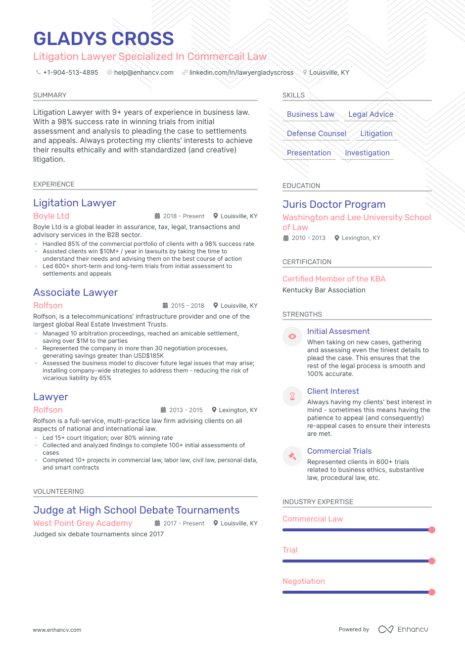 5 Litigation Lawyer Resume Examples & Guide for 2023