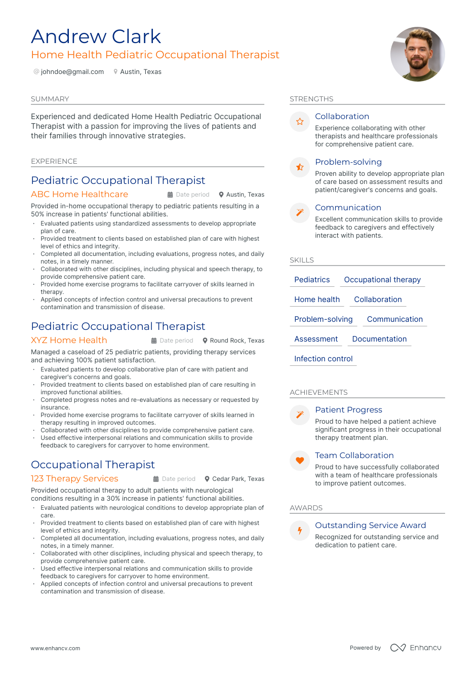 5 Occupational Therapist Resume Examples & Guide for 2023