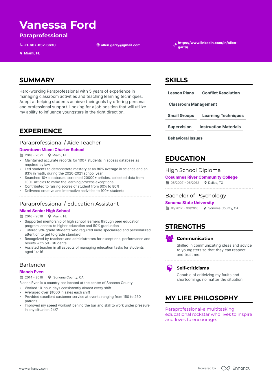 5 Paraprofessional Resume Examples Guide For 2023