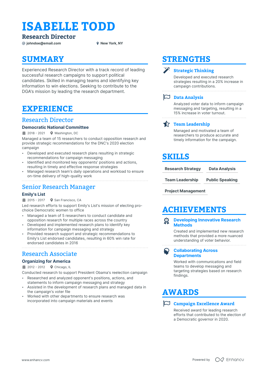 5 Research Director Resume Examples & Guide for 2023