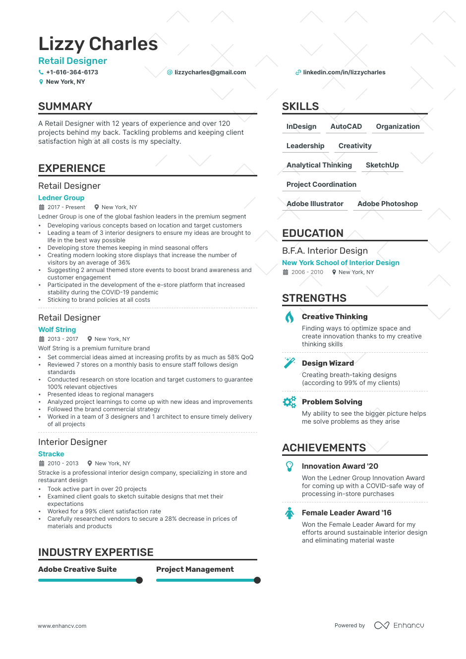 5 Retail Designer Resume Examples & Guide for 2023