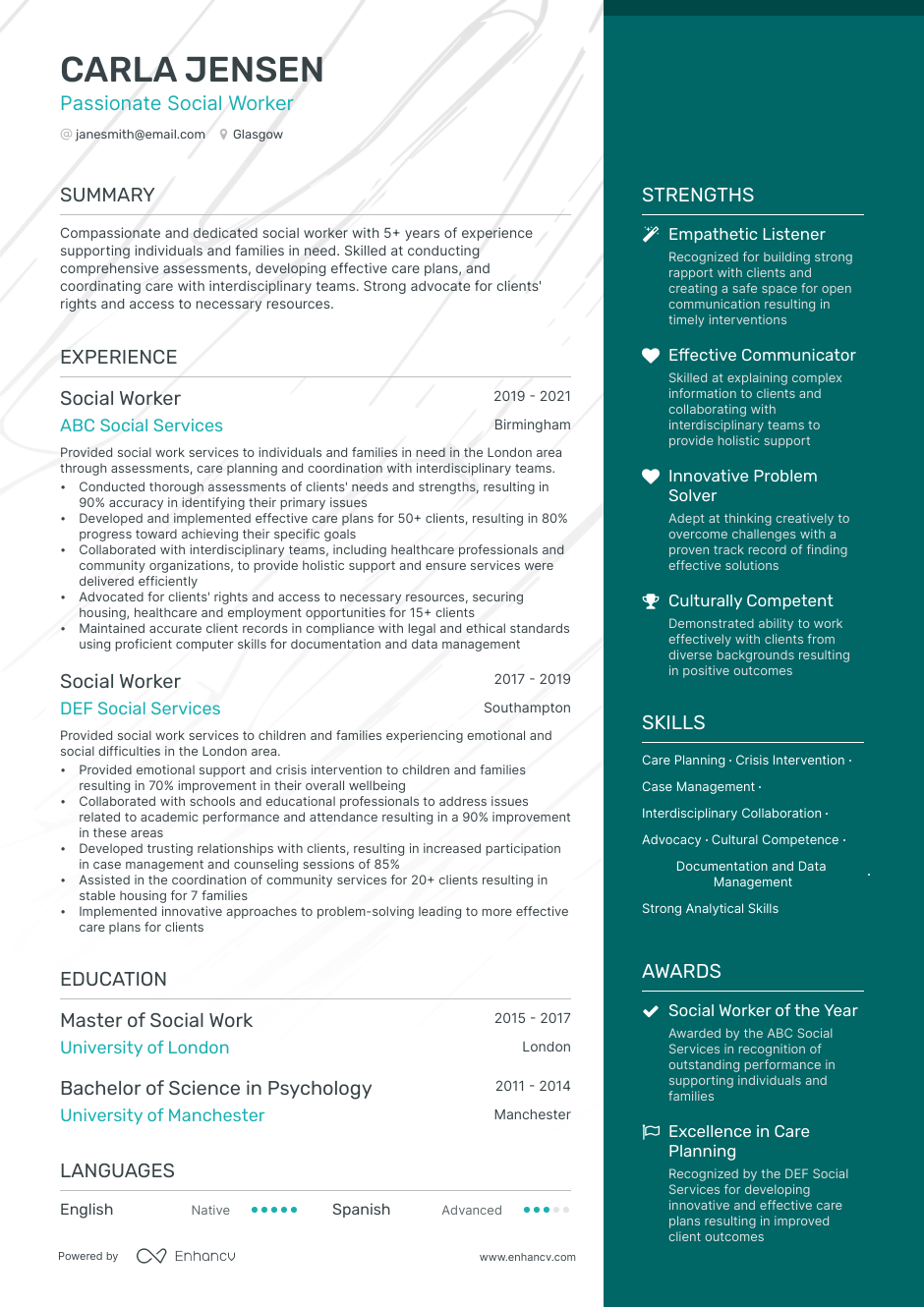 3 Social Worker CV Examples For 2023 3 Social Worker CV Examples For 2023