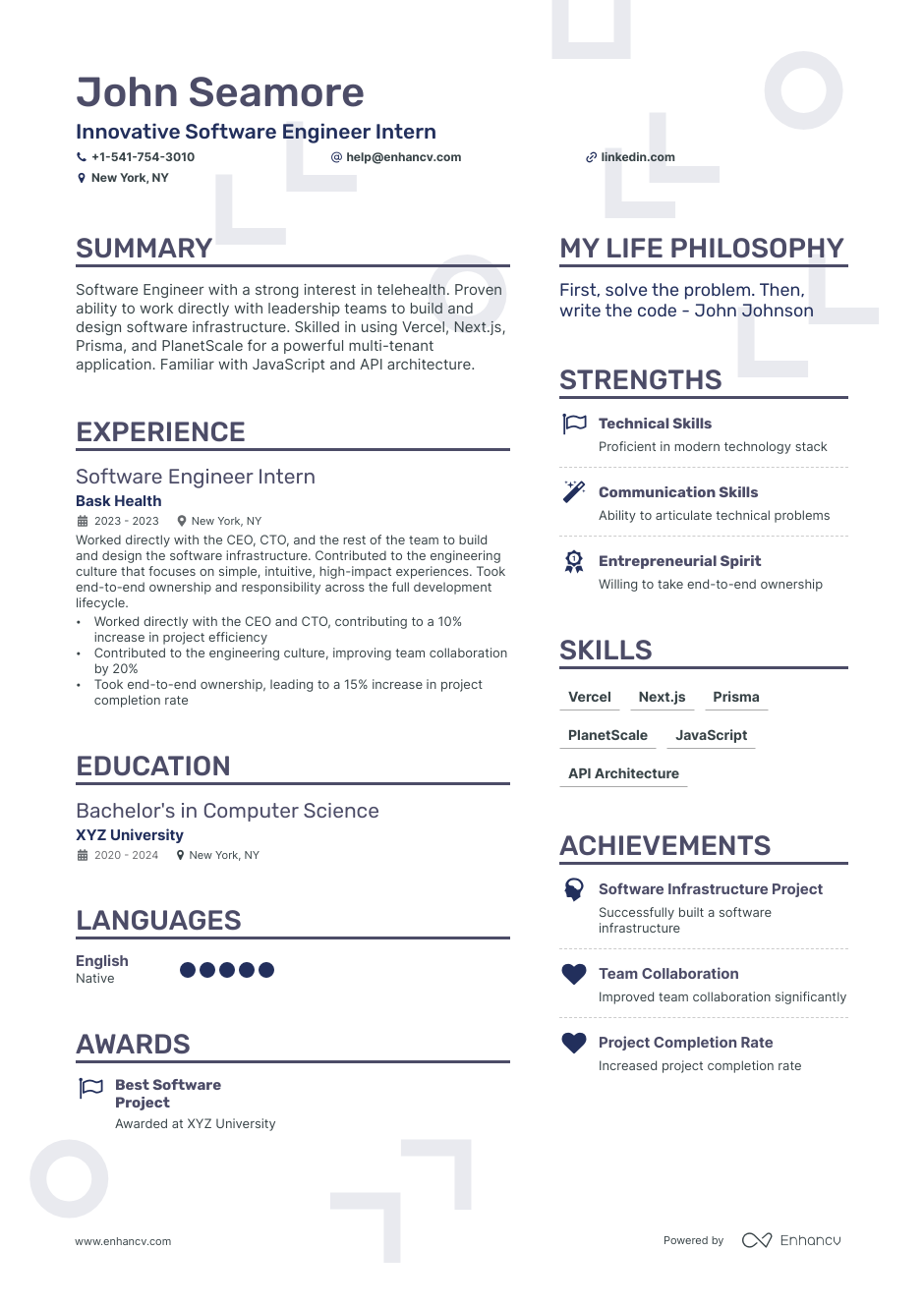 5 Software Engineer Intern Resume Examples Guide For 2023