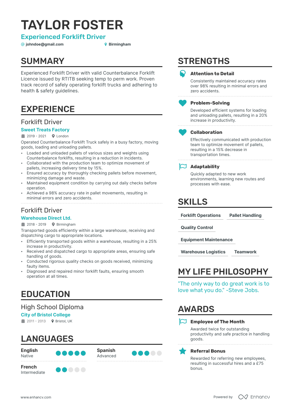 3 Truck Driver CV Examples for 2023