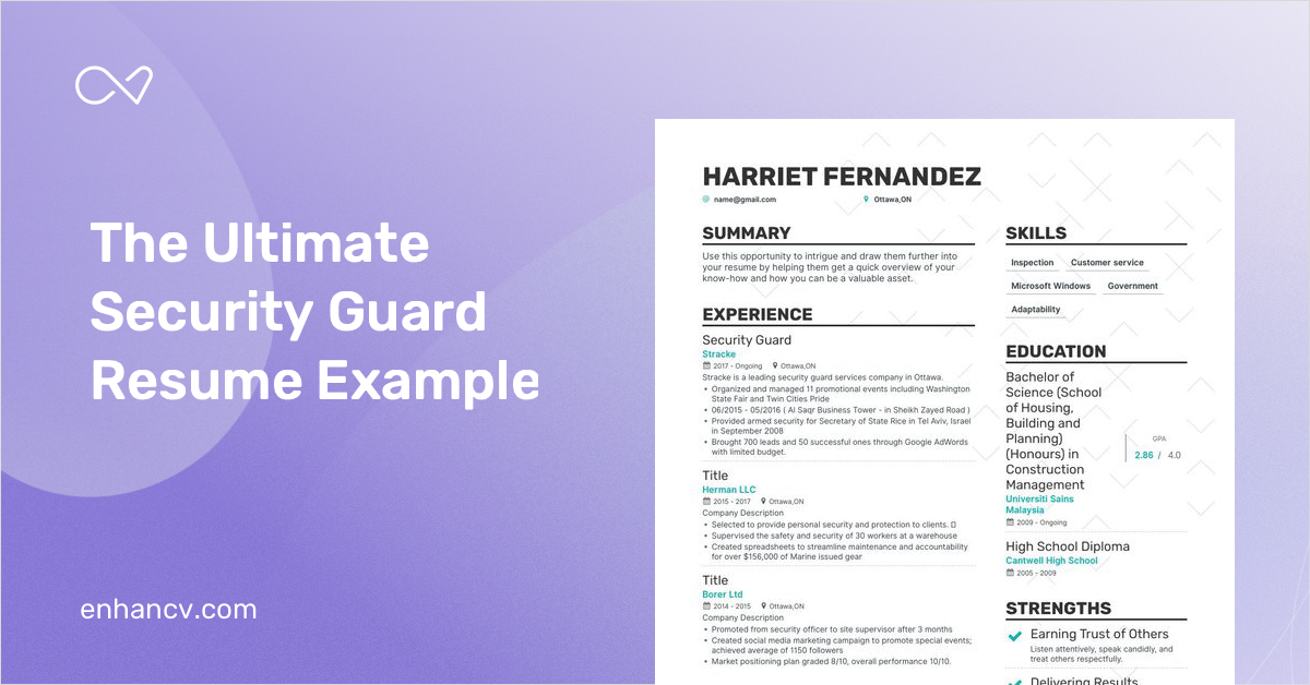 5 Security Guard Resume Examples & Guide for 2023