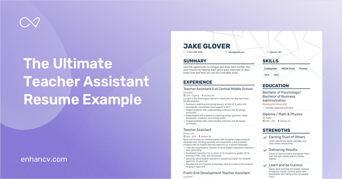 5 Teacher Assistant Resume Examples Guide For 2023 5-teacher-assistant-resume-examples-guide-for-2023